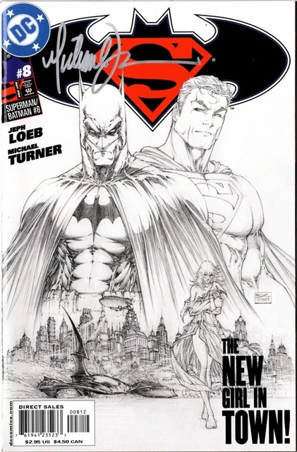SUPERMAN/BATMAN #8, TURNER Sketch Var. KEY 1st Supergirl, signed ...