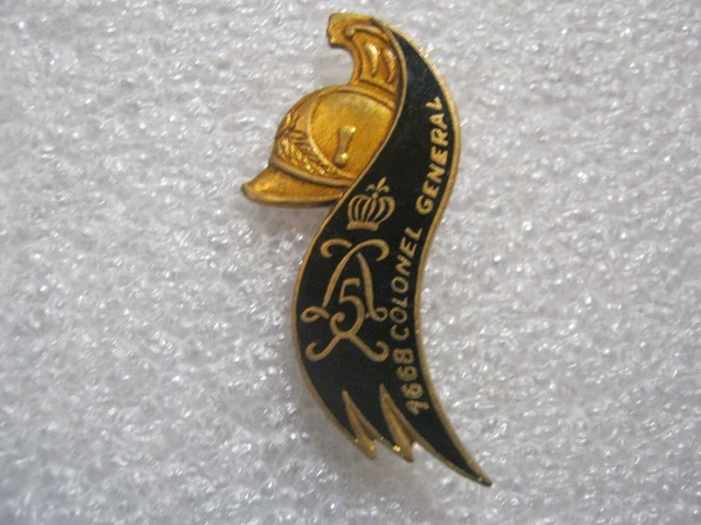 ANCIEN INSIGNE EMAIL Cavalerie Regiment De Dragons 5° Rd Drago Paris ...