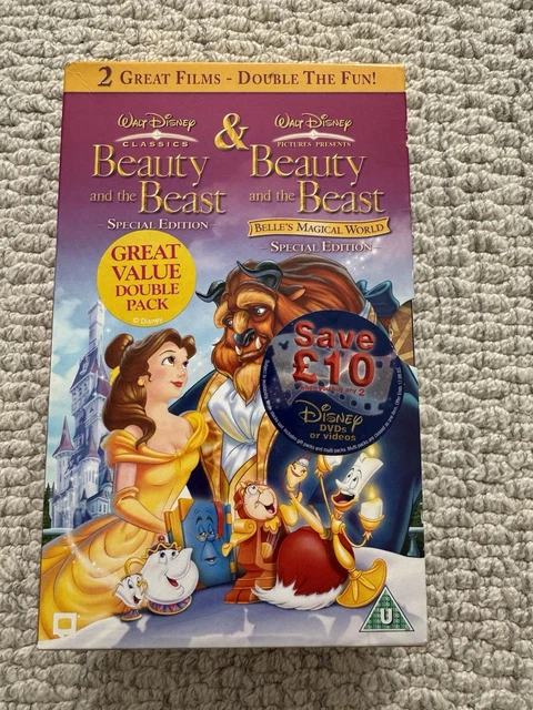 BEAUTY AND THE Beast Double VHS Pack – Disney Classic – Great Condition ...