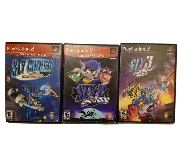 LOT SLY COOPER 1 2 3 PS2 The Thevious Raccounus Band Of Theives Honour ...