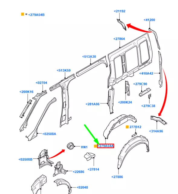 FORD TRANSIT MK3 Rear Inner Wheel Arch Panel 1763198 NEW GENUINE £209. ...