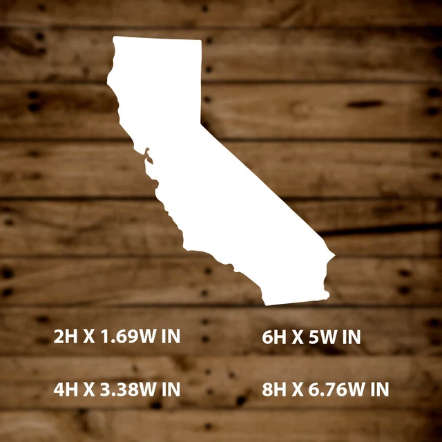 CALIFORNIA|USA|STATE|MAP|VINYL STICKER |DECAL for Window|Laptop|Any ...