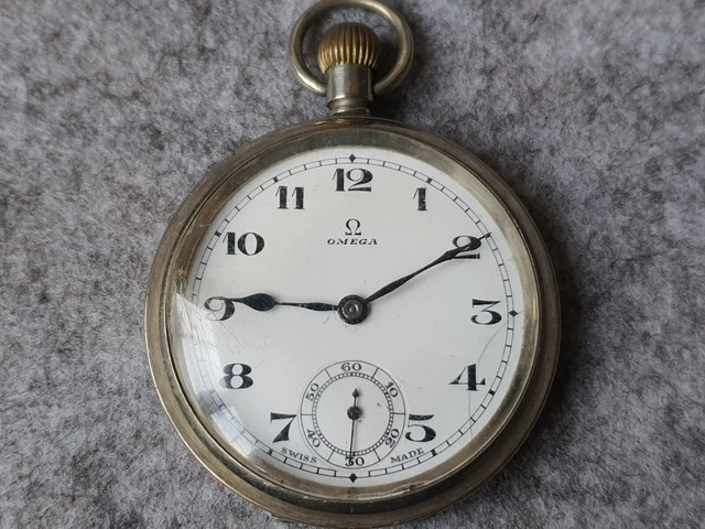 VINTAGE GENUINE OMEGA Pocket Watch Swiss Made Hand Winding £490.00 ...