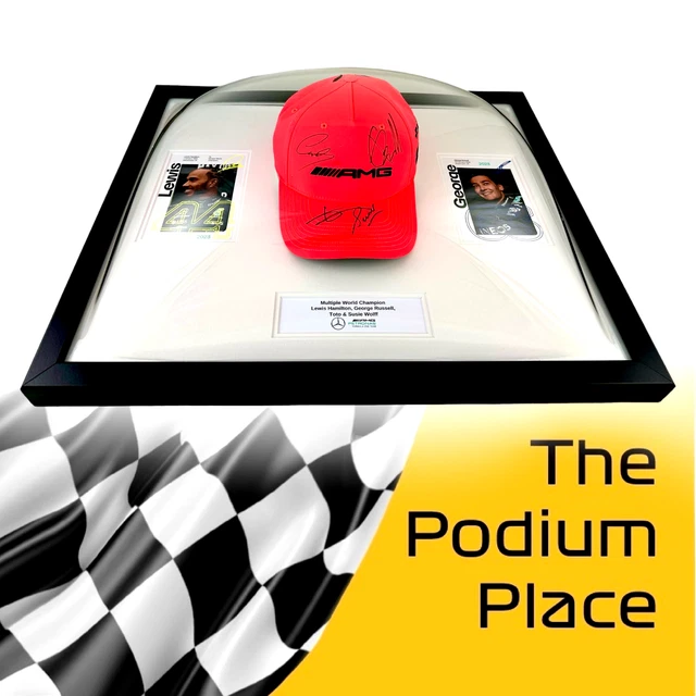 F1 MERCEDES CAP Signed by Lewis Hamilton, George Russell, Toto & Suzi ...