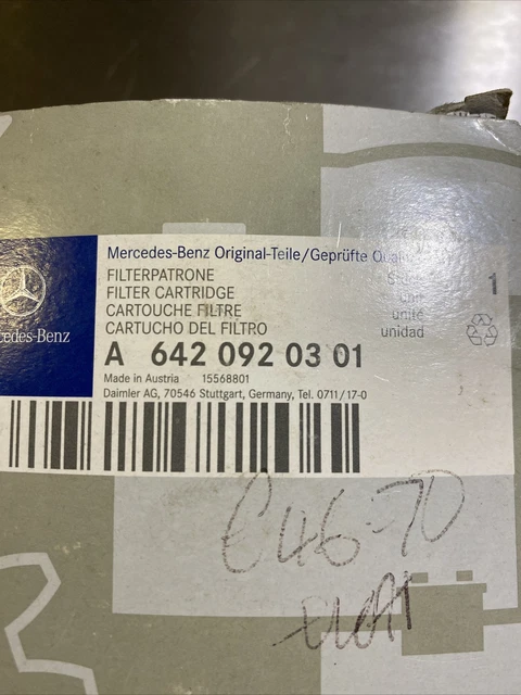 NEW GENUINE MERCEDES-BENZ Fuel Filter Cartridge A6420920301 £28.00 ...