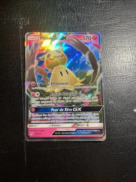 CARTE POKEMON MIMIQUI GX + Mimiqui 70 Pv EUR 10,00 - PicClick FR