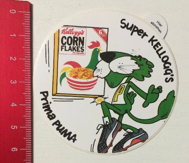 AUFKLEBER/STICKER: KELLOGG'S CORN Flakes - Super Kellogg's Prima Puma ...