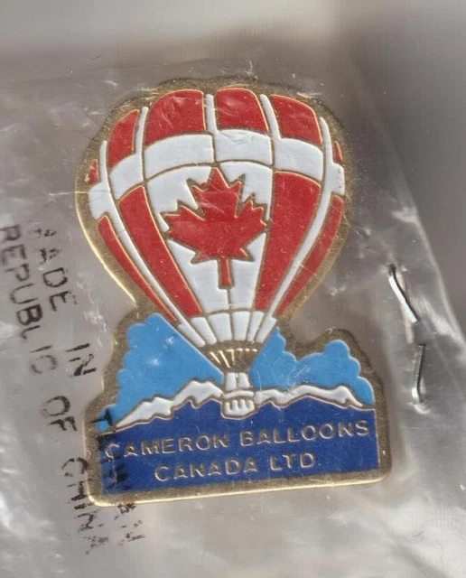 CAMERON BALLOONS CANADA Metal Pin Pinback -New-Free Shipping $9.99 ...
