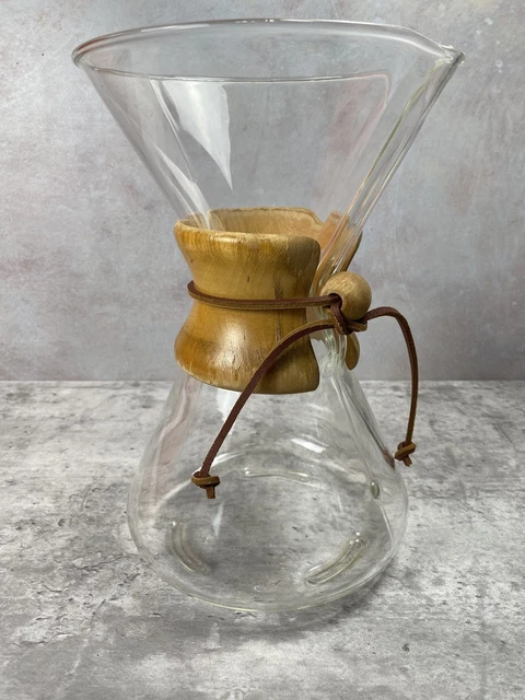 VINTAGE PYREX CHEMEX 9.5" Coffee Carafe Pour Over 8 Cup PYREX USA Green ...