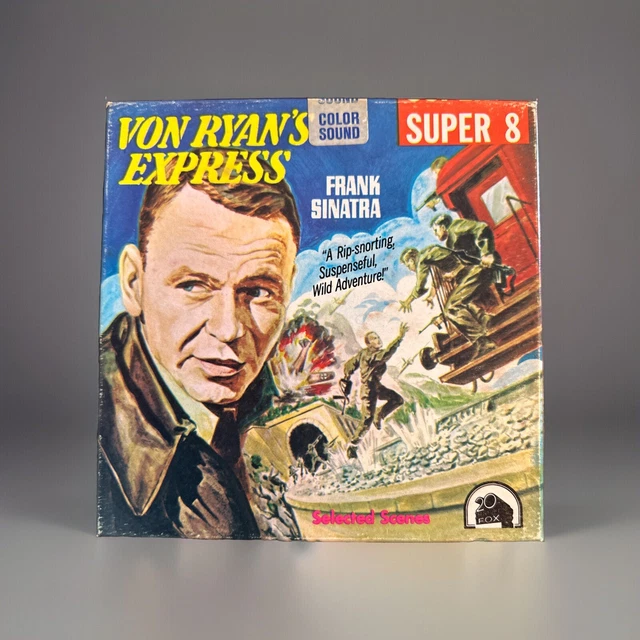 VON RYANS EXPRESS Super 8 Frank Sinatra Colour & Sound cine film movie ...