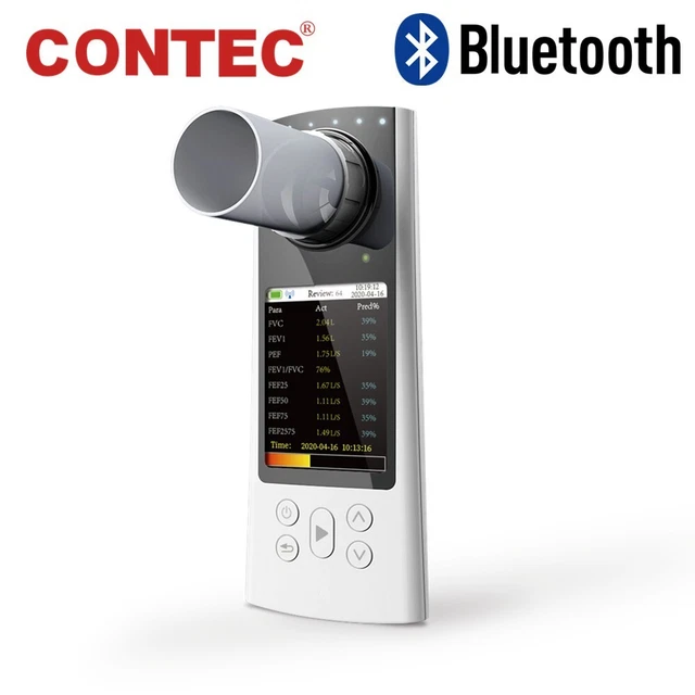 ESPIRÓMETRO DIGITAL SPIROMETER Bluetooth Volumen pulmonar Función pulmonar SP80B EUR 178,80 ...