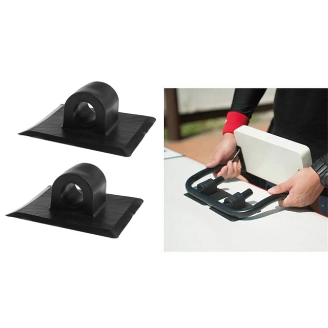 BOAT CANOE RUBBER Dinghy Engine Mounts Inflatable Kayak 2pcs Black ...