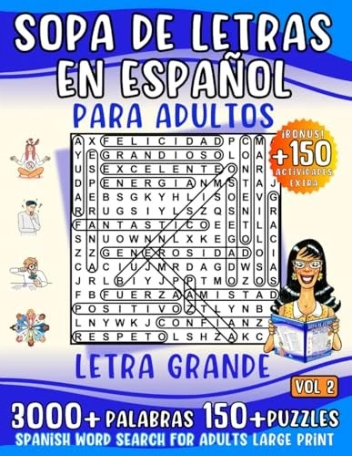 SOPA DE LETRAS en Español para Adultos Letra Grande: 3000+ Palabras y 150+ Juego $30.11 ...