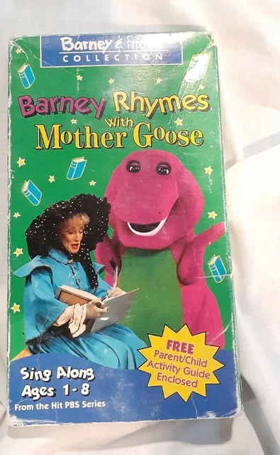 BARNEY & FRIENDS Rhymes Mother Goose VHS Video Tape RARE! Lyons Sing ...