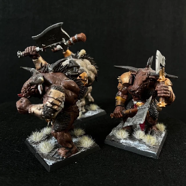 GW WARHAMMER OLD World Fantasy Beastmen Chaos Doombull/Bullgor X3 ...