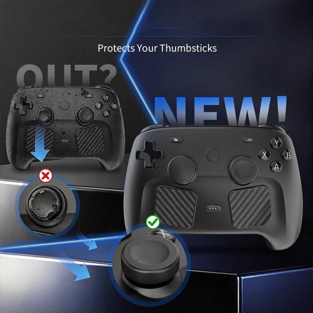 FOR STEAM CONTROLLER 2 Touchpad Stickers Plus Back Button Dots Silicone ...