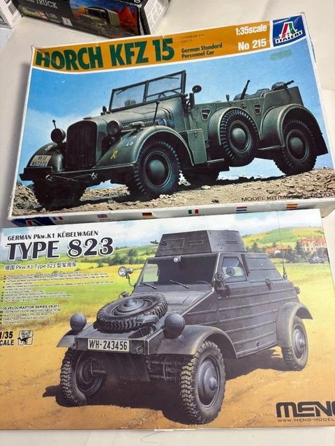ITALERI KFZ15 HORCH & MENG Kubelwagen 1/35 model kits all complete ...