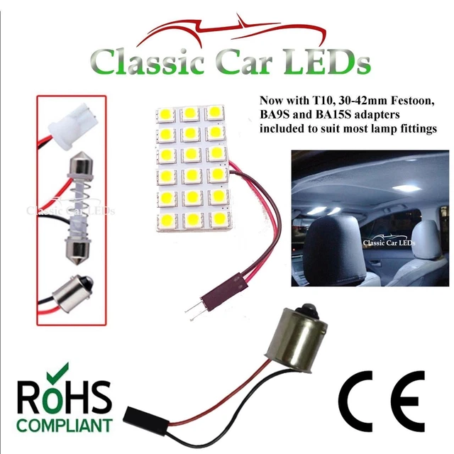 FORD TRANSIT MK6 Mk7 INTERIOR LED DOME LIGHT UPGRADE 320 LUMEN LED ...