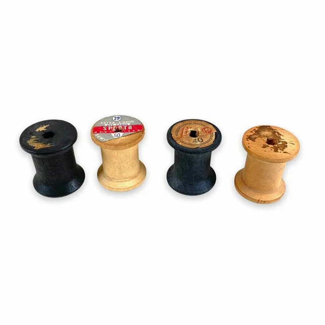VINTAGE 1950'S EMPTY Wooden Sewing Thread Spools 1.5-inch Pack of 4 $9. ...