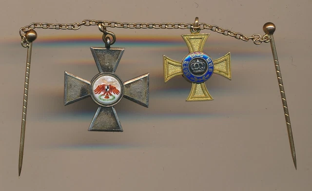 WW1 WW2 GERMAN miniature chain prussia medal badge Wehrmacht pin award ...