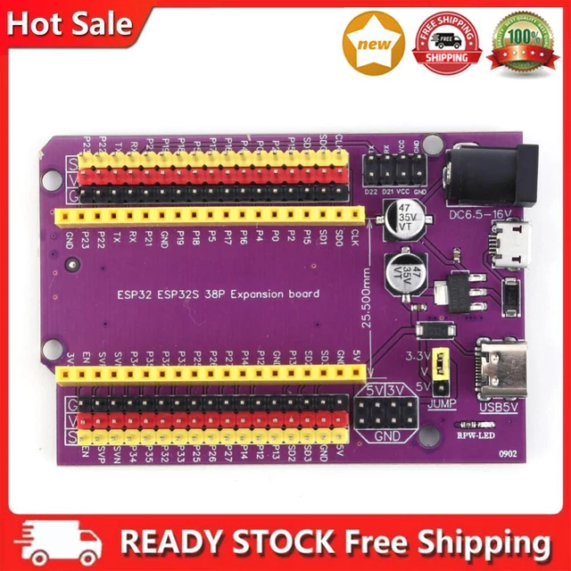 ESP32 DEVELOPMENT BOARD USB 38Pin TYPE-C/MICRO Module GPIO Expansion ...