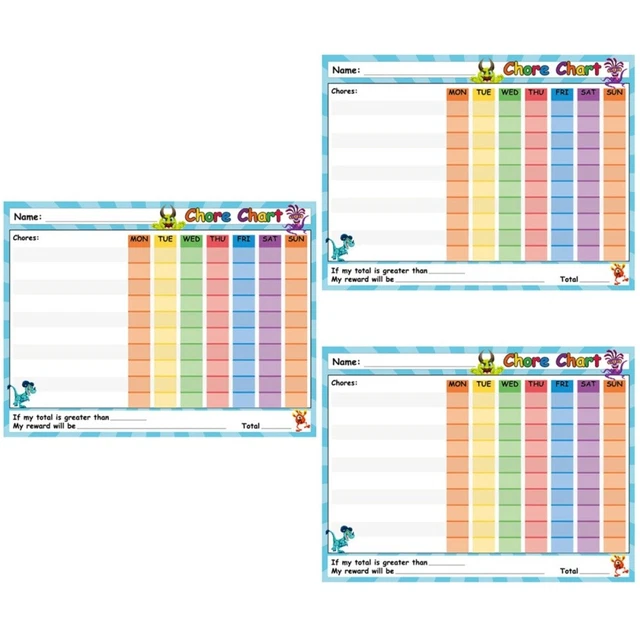 3 COUNT BEHAVIOR Chart Chalkboard Stickers Toddler Chore Cartoon £12.07 ...