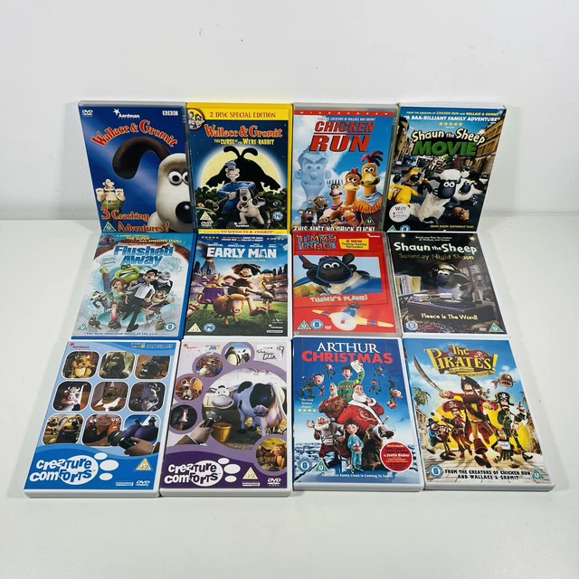 AARDMAN ANIMATION DVD Bundle x12- Wallace Gromit, Shaun Sheep, Chicken ...