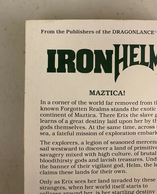 FORGOTTEN REALMS MAZTICA Trilogy Ironhelm Bk. 1 1990 Paperback Douglas ...
