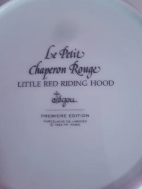 LE PETIT CHAPERON Rouge Little Red Riding Hood 9" Porcelain Plate ...