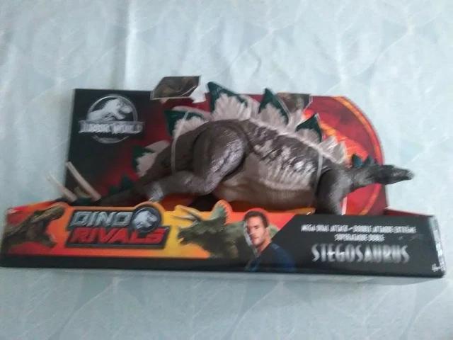 JURASSIC WORLD DINOSAUR Dual Attack Dino Rivals Stegosaurus New £37.00 ...