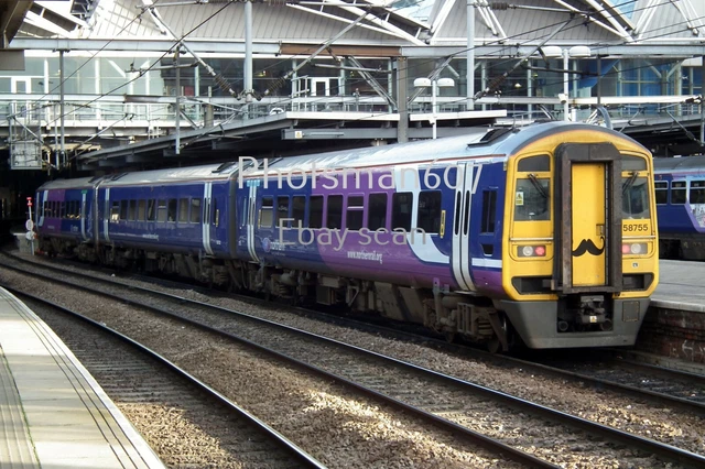 CLASS 158 158755, 3 car DMU, in Northern with moustache at Leeds £0.75 ...