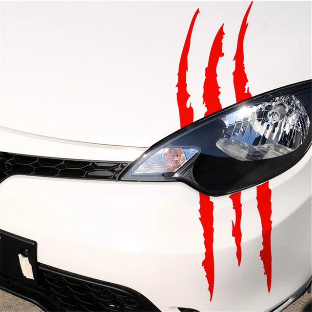SCRATCH DECAL MONSTER Claw Marks Car Vinyl Decal Eye Catching Sticker ...