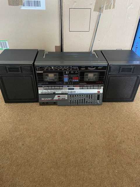 VERY RARE VINTAGE Sharp GF-800 Cassette Recorder Radio Boombox Working ...