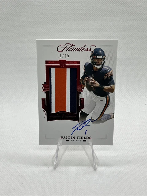 JUSTIN FIELDS 2021 Panini Patch Rookie Verticale Impeccabile Auto Rubino Rpa/15 EUR 146,42 ...