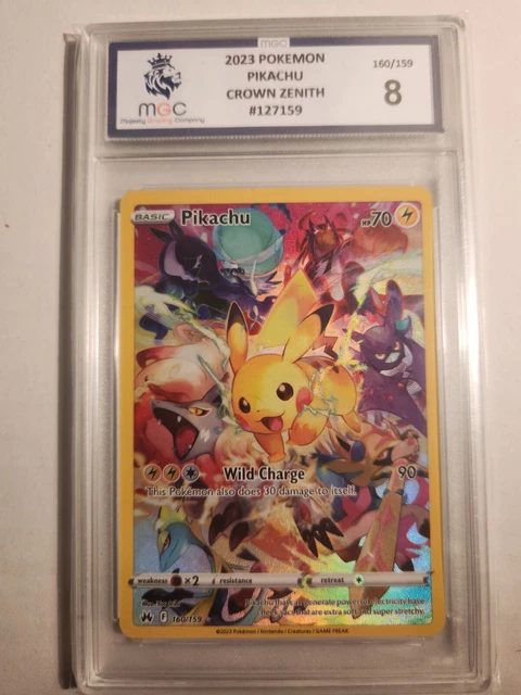 MGC GRADED 8 Pokémon TCG Pikachu Crown Zenith Holo Secret Rare EUR 23 ...