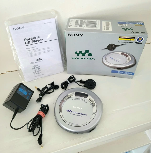 OPEN BOX SONY Walkman/Discman Portable CD Player Silver D-EJ625, TESTED ...