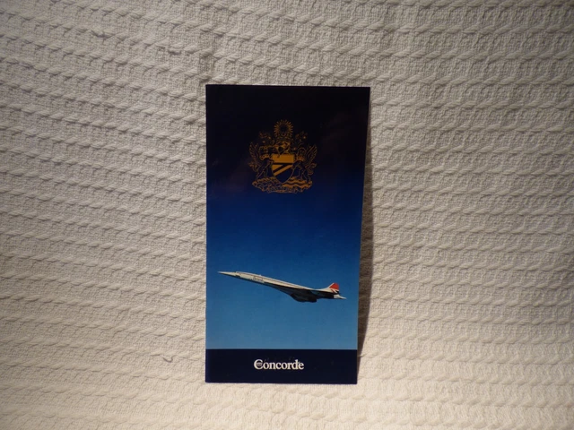 VINTAGE BRITISH AIRWAYS Concorde Flight Menu 1980s Walpole London New ...