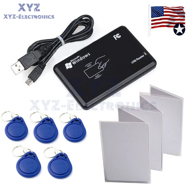 SMART USB RFID IC/ID Card Reader NFC Read Write 13.56MHz 125KHz+Card ...