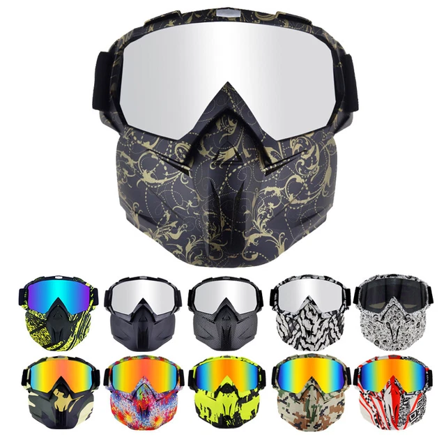 SNOW SPORTS GOGGLES Detachable Face Mask Ski Snowboard Windproof ...