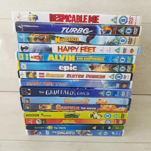 LOT BUNDLE OF 15x DVDs Kids Children Cartoons Garfield Gruffalo Alvin ...