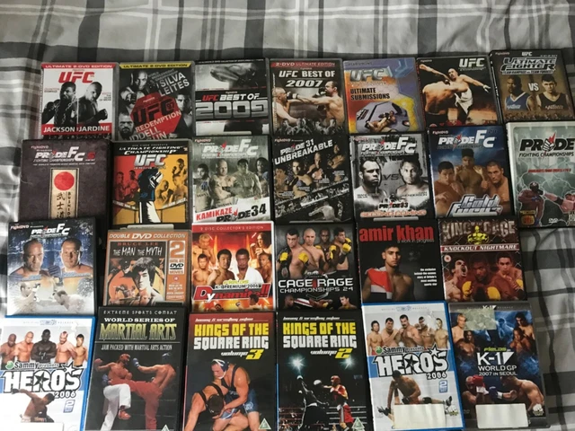 SPORTS DVD BUNDLE, MMA,Kickboxing, Boxing, Wrestling UFC, Pride ...