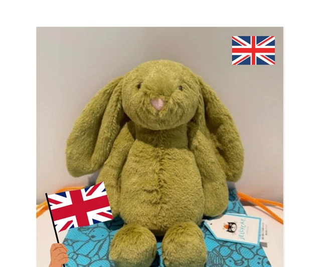 NEW JELLYCAT MOSS Bunny - Bashful Rabbit Plush with Tag, Cute Gift ...