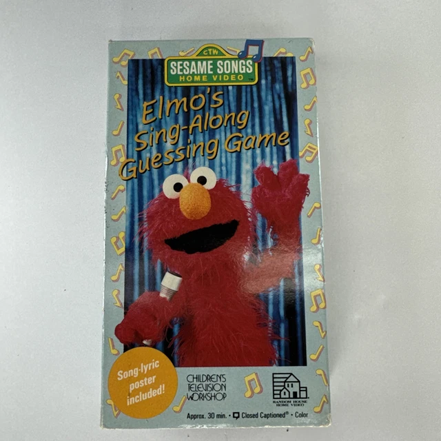 SESAME SONGS ELMO’S Sing-Along Guessing Game VHS Tape 1991 £7.84 ...