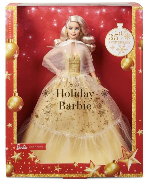 BARBIE 13 & Signature 2023 Vacances Collecteur Poupée Doré Gown Blond ...