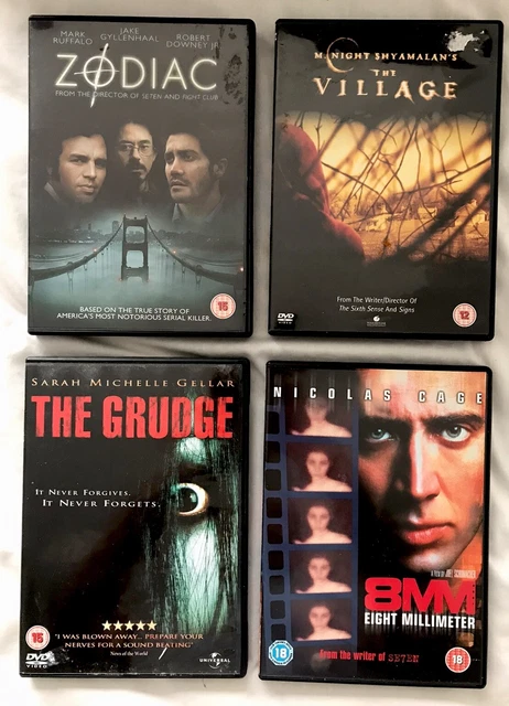 HORROR DVD BUNDLE X4 Films Indie etc Zodiac The Grudge, The Village ...