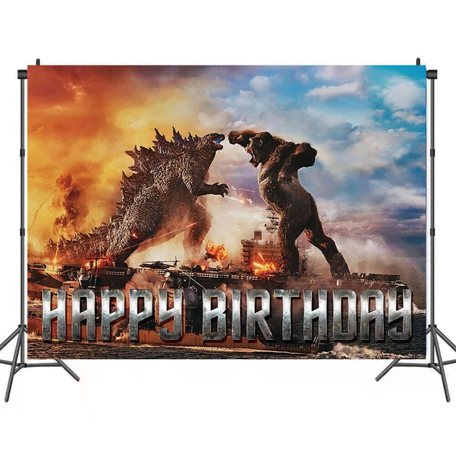 GODZILLA VS KONG Birthday Backdrop Photograph Studio Background Party ...
