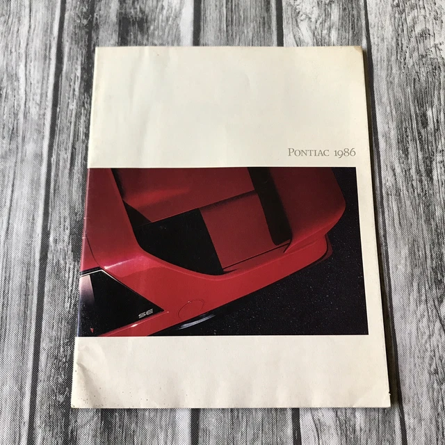 ORIGINAL 1986 PONTIAC Full Line Sales Brochure 86 Firebird Fiero Grand ...