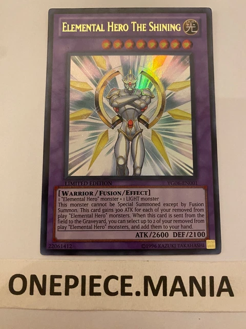 ENCHÈRE CARD YU-GI-OH! Elemental Hero The Shining YG06-EN001 Ultra Rare EUR 1,00 - PicClick FR