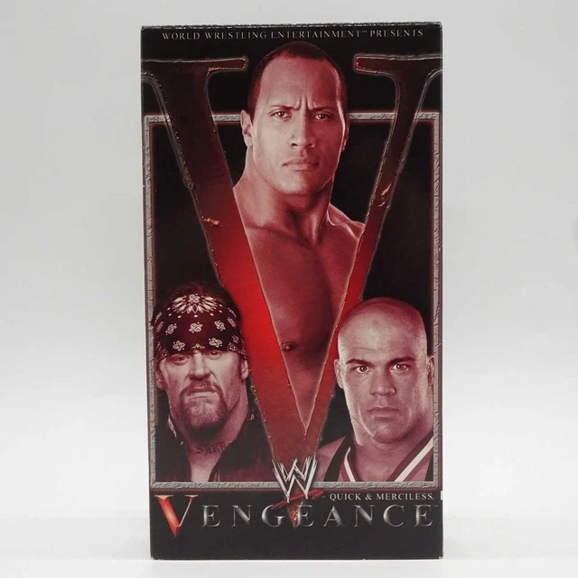 WWE 2002 VENGEANCE VHS The Rock Pro Wrestling Used, Slightly Sunfaded ...