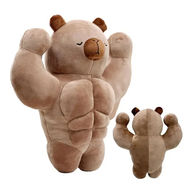 NOVELTY CAPYBARA MUSCLE Man Plush Toy Kawaii Capybara Stuffed Plushies ...